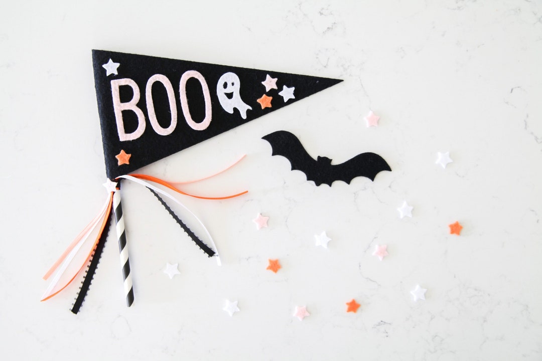Boo Basket Flag, Ghost Pennant, Halloween Party Flag, Boo Party Pennant ...
