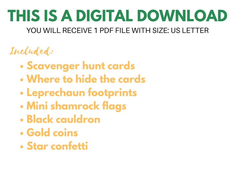 St. Patrick's Day Treasure Scavenger Hunt, Leprechaun Footprints ...