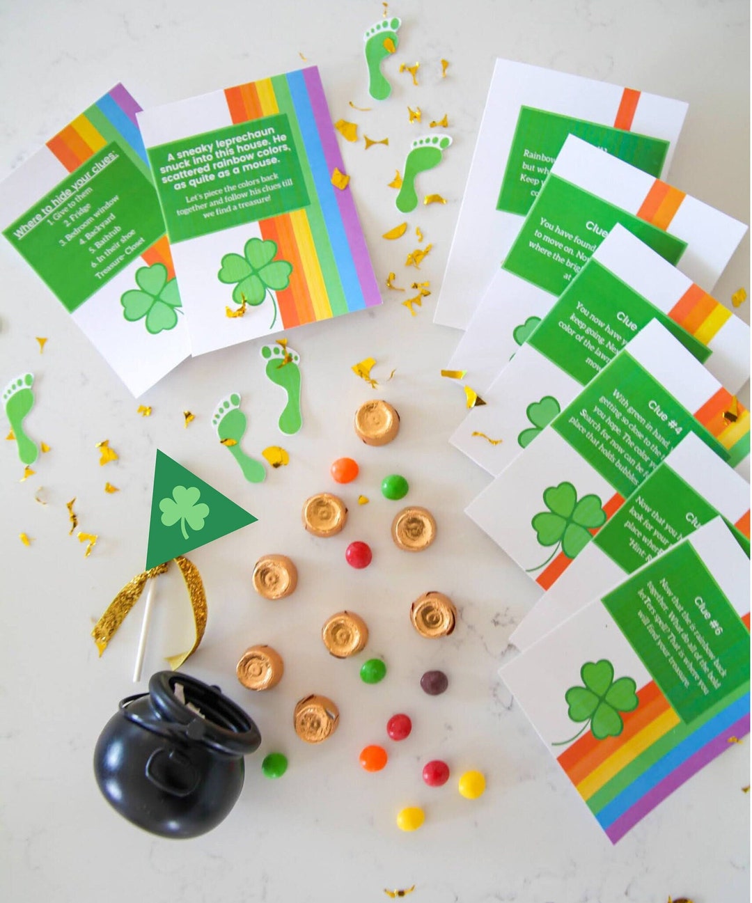 St. Patrick’s Day Scavenger Hunt, Treasure Hunting, Leprechaun ...