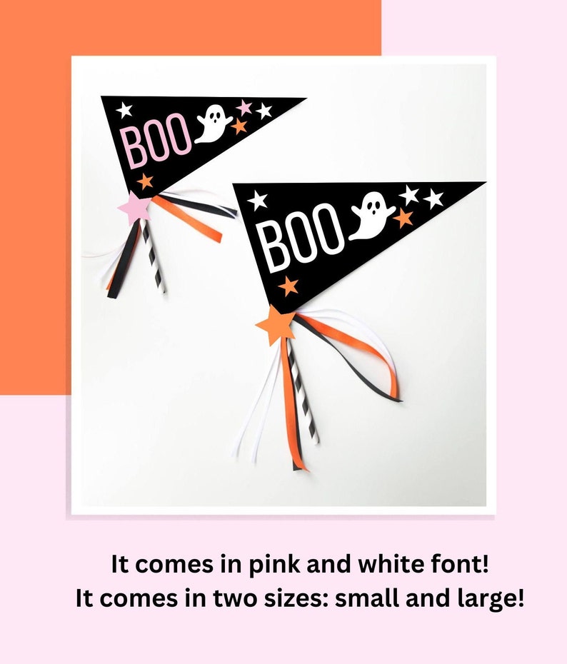 Printable Ghost Pennant, Halloween Boo Basket Decor (PDF Pattern) - Etsy