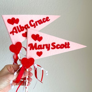 Custom Pennant, Personalized Valentines Pennant, Personalized Flag ...