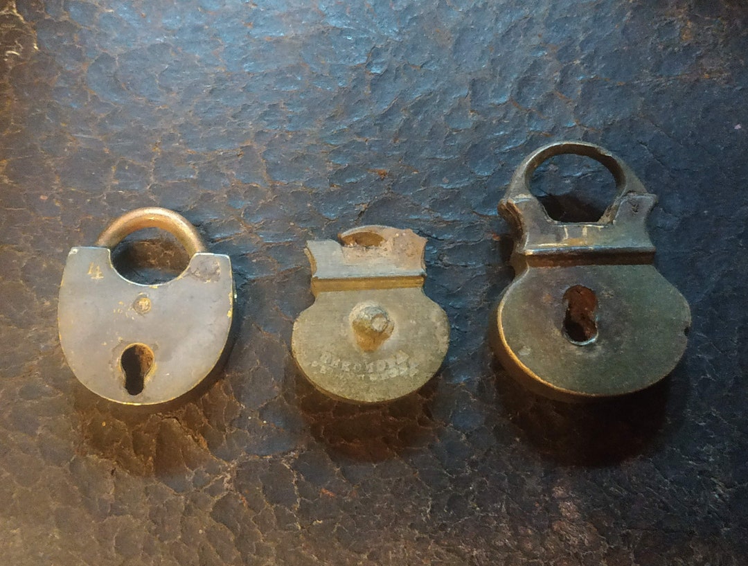 Antique Brass Rustic Padlock. - Etsy
