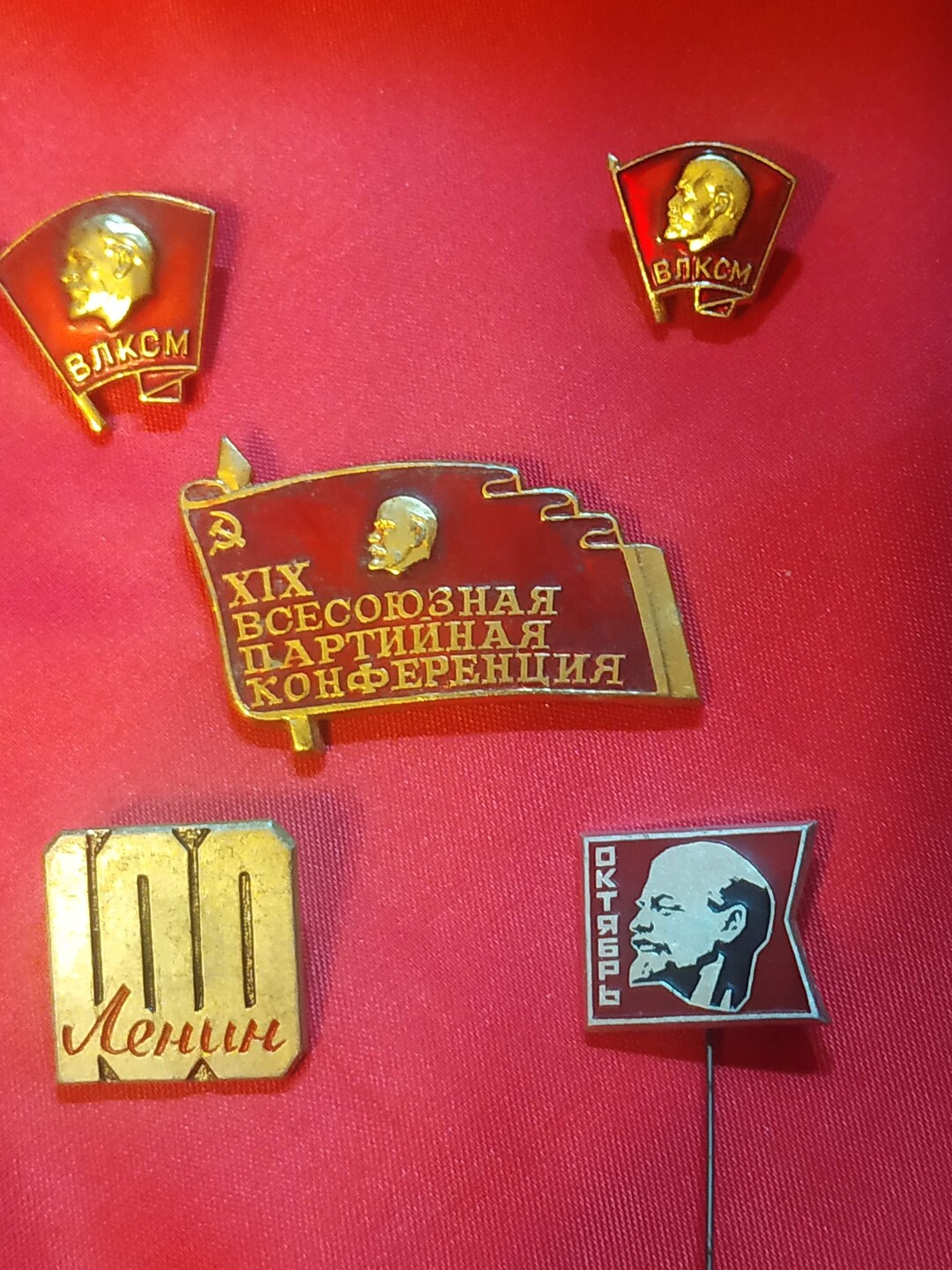 Set of 5 Soviet USSR Vintage Pin Badges With Pioneer Tie. - Etsy