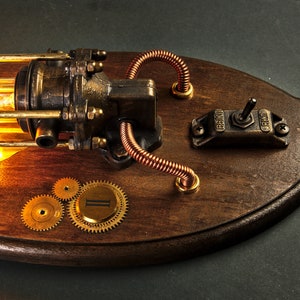 Wall Steampunk Lamp With Edison Bulb, Rustic Home Decor. - Etsy