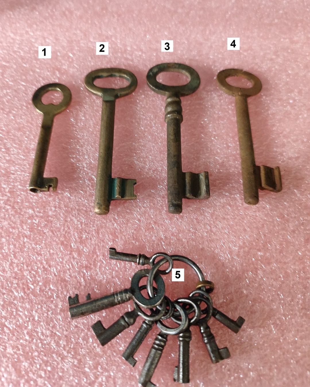 Original Vintage Rusty Iron Skeleton Keys From 1900 - Etsy