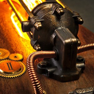 Wall Steampunk Lamp With Edison Bulb, Rustic Home Decor. - Etsy