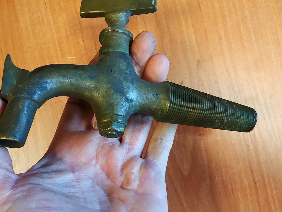 Vintage Water Tap Brass Industrial Decor Etsy