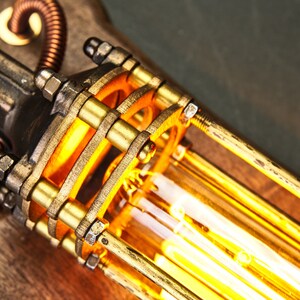 Wall Steampunk Lamp With Edison Bulb, Rustic Home Decor. - Etsy