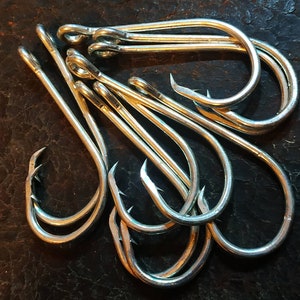 Set of 10 Large Fishing Hooks - Etsy