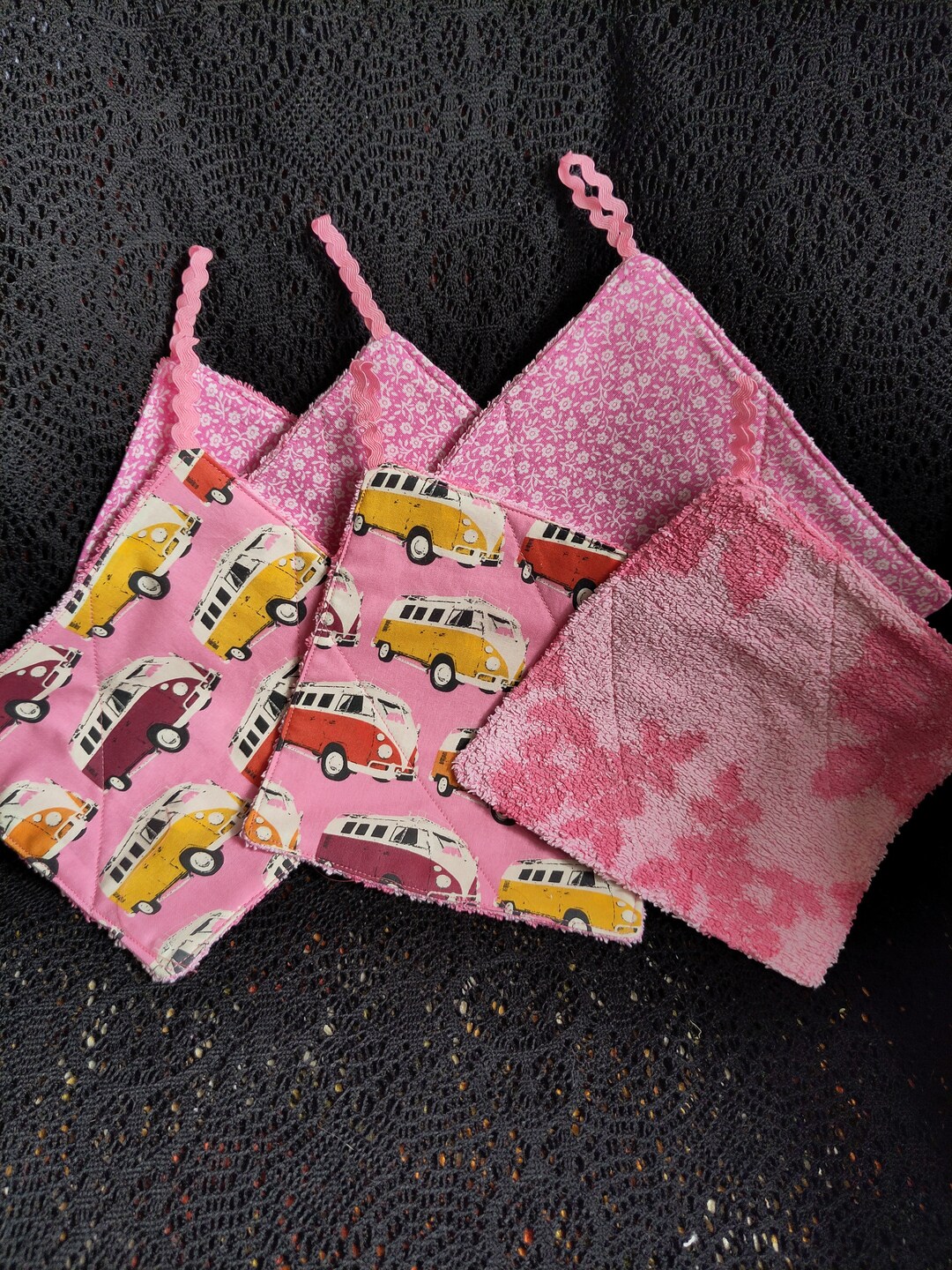 Handmade Upcycled Dishcloths-cotton Washcloths With Terry Cloth Side ...