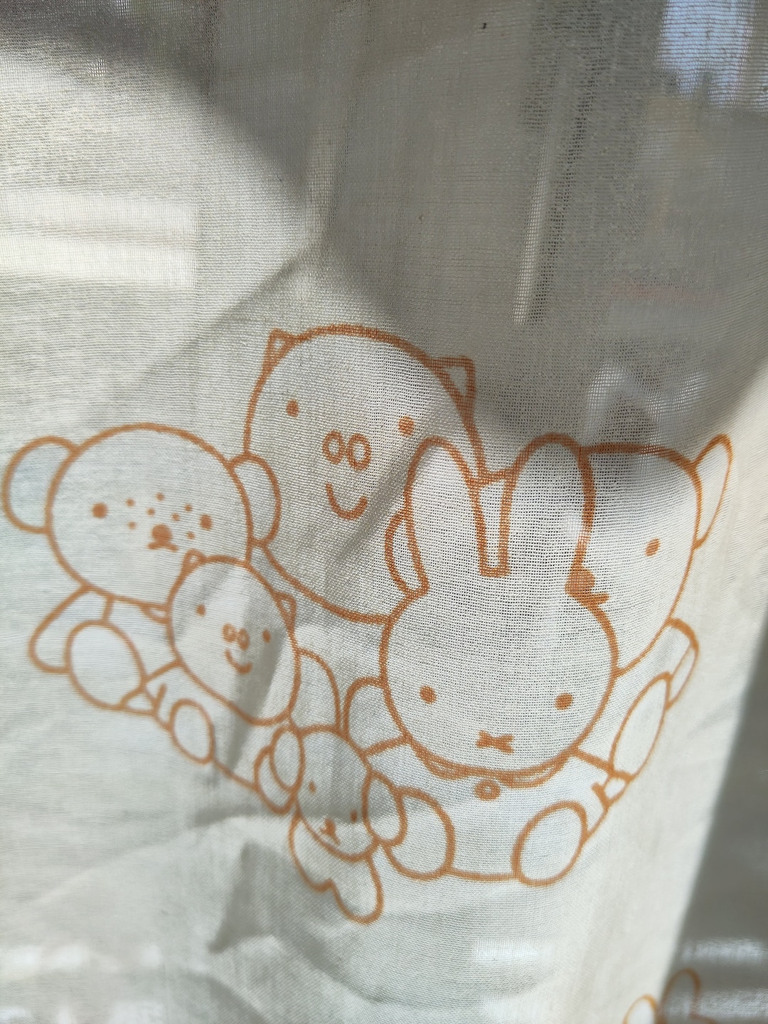 Curtain Fabric Vintage Miffy Nijntje Transparent Children Cream - Etsy