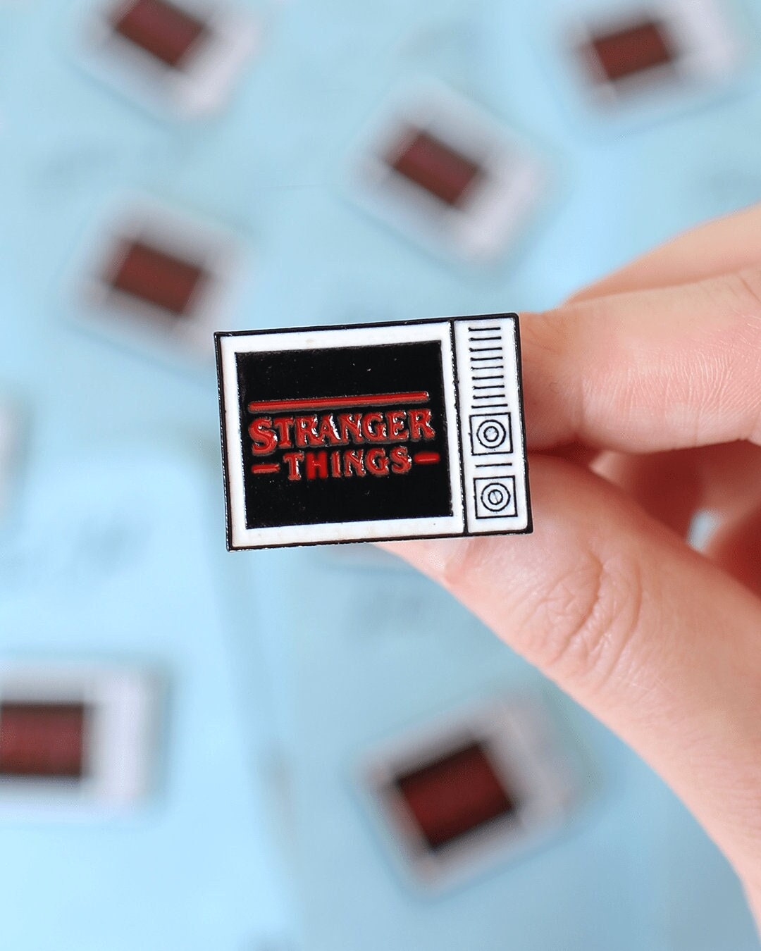 Upside Down Pin Badge Stranger Things Inspired Pin Badge - Etsy