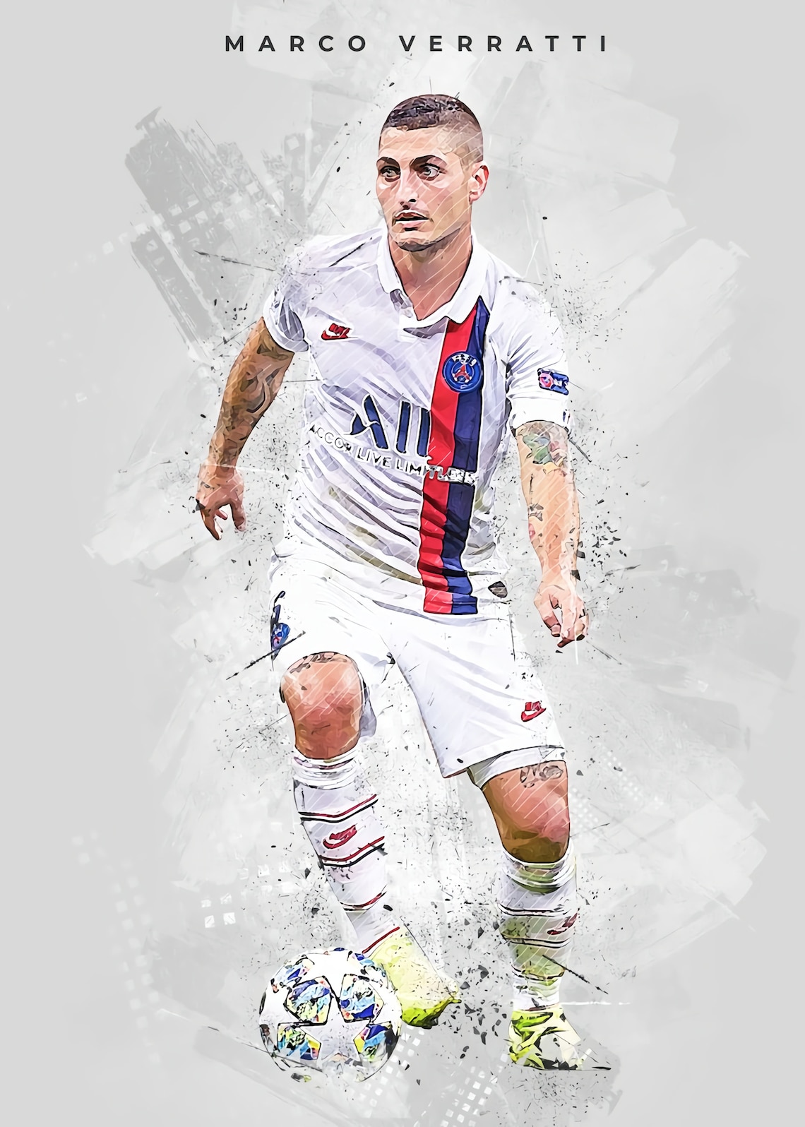 Marco Verratti Poster Digital Art Print Art Poster Home | Etsy