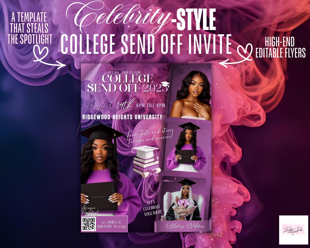 Celebrity Style Trunk Party Invitation Editable Canva Template for ...