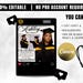 Editable Graduation Announcement Flyer: Black, White, and Gold Canva ...