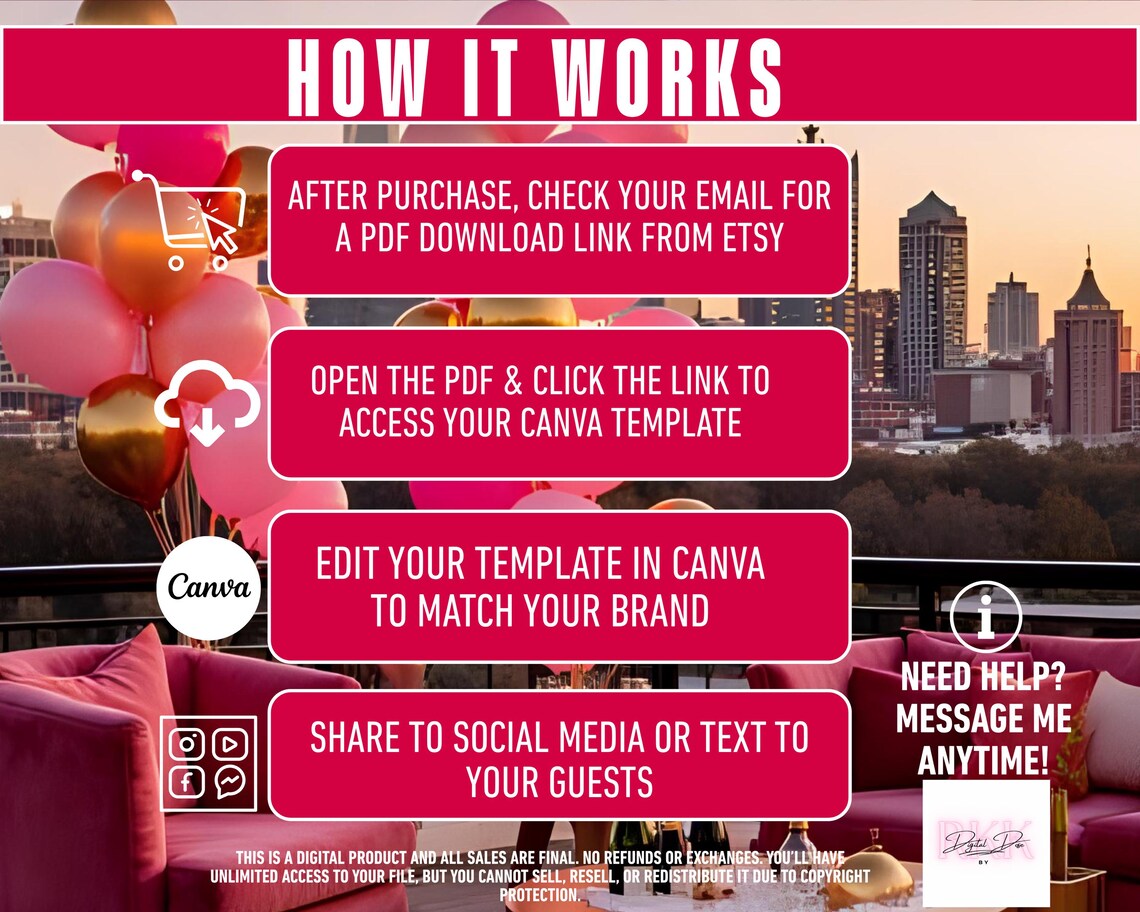 Atlanta Birthday Itinerary Template: Pink & Gold Baddie Trip Canva ...