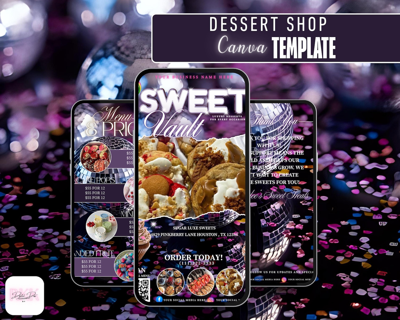 Editable Sweet Treats Menu Flyer Template (canva Design) - Etsy