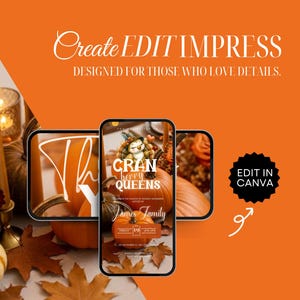 Editable Fall Event Invitation Template | Canva Thanksgiving Evite ...