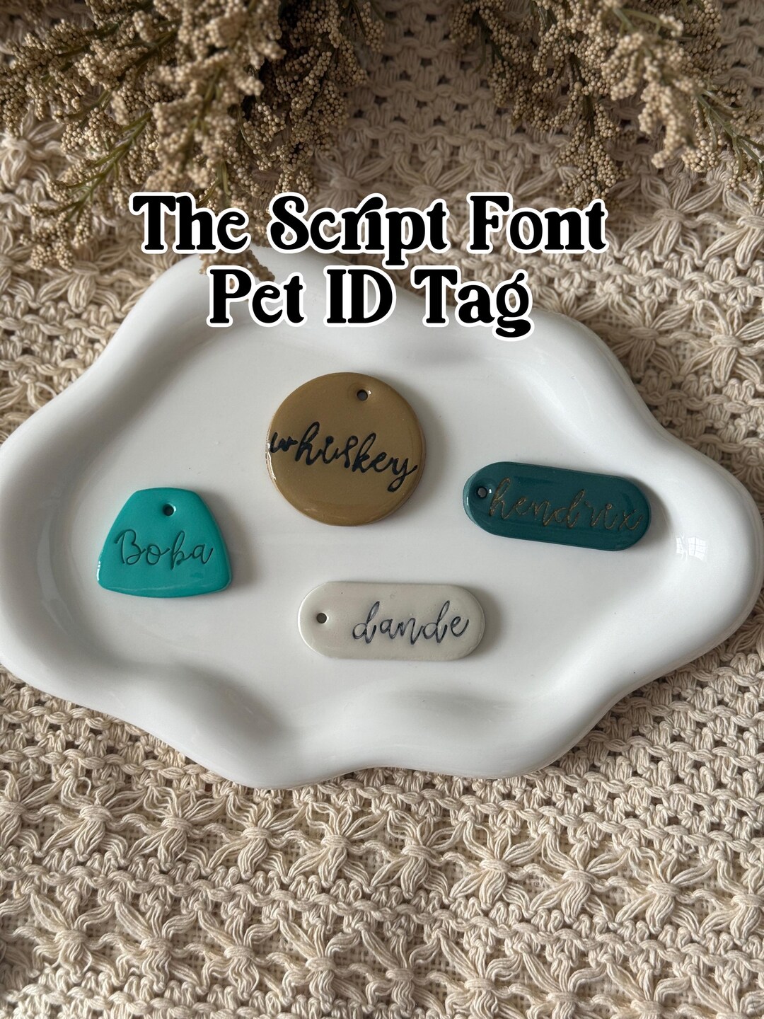 The SCRIPT Font Pet ID Tag - Etsy