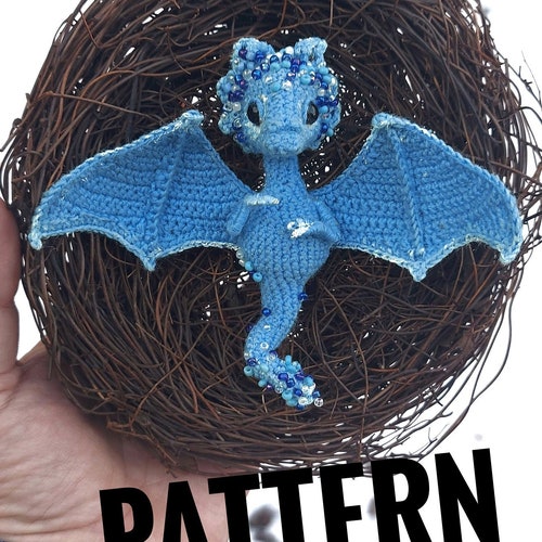 Crochet Dragon Crochet Brooch Amigurumi PATTERN Animal - Etsy