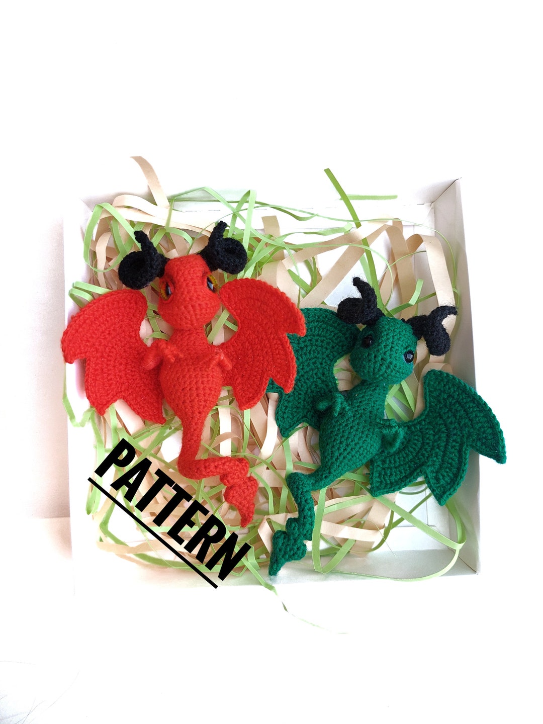 Crochet Dragon, Crochet Brooch, Amigurumi PATTERN, Animal Brooch PDF - Etsy