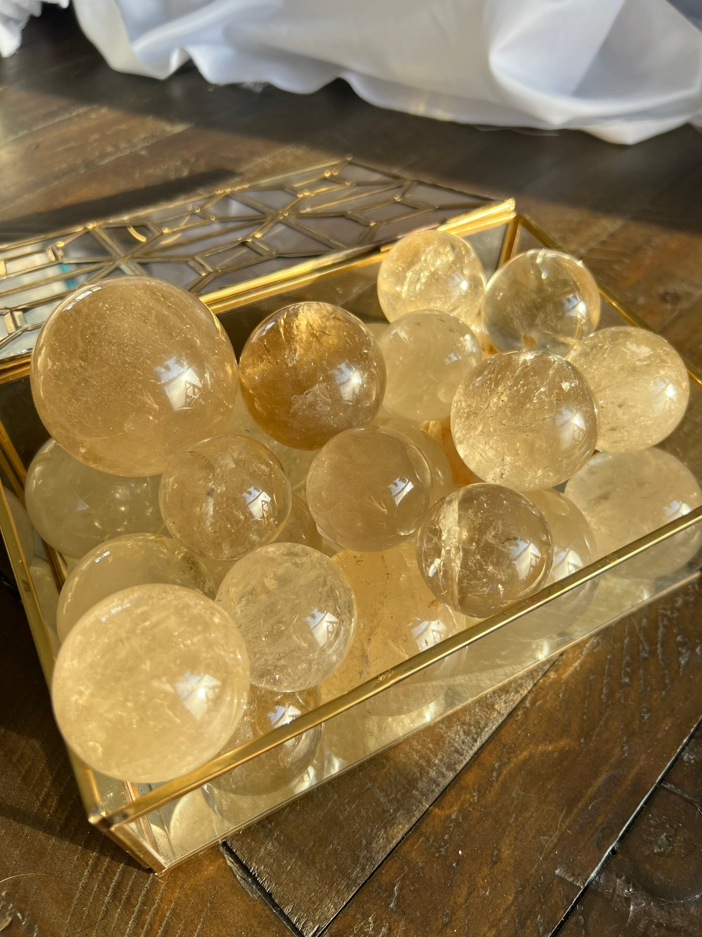 Natural Brazilian Citrine Spheres - Etsy