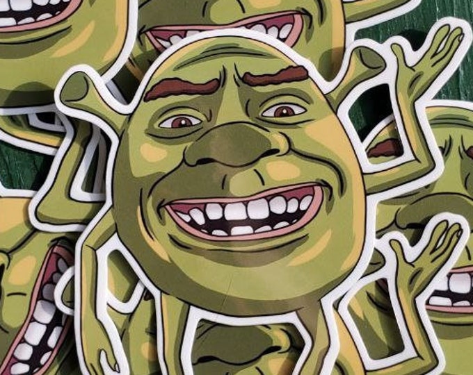 Shrek Wazowski Sticker, It's All Ogre Now, Shrek is Love, Meme Decals ...