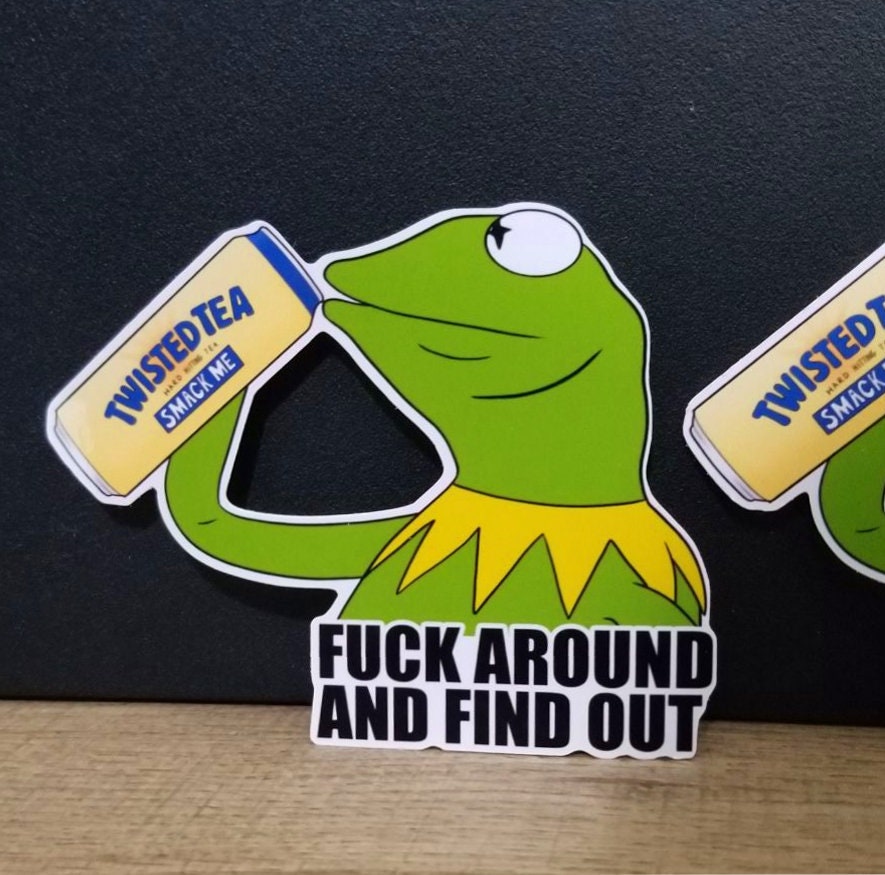Kermit the Frog Drinking Twisted Tea Sticker but That's - Etsy