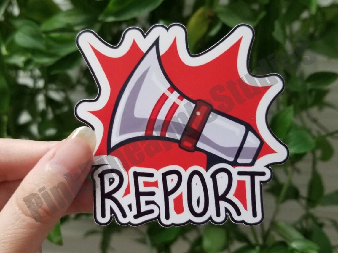 Report sticker Among Us Stickers | Etsy