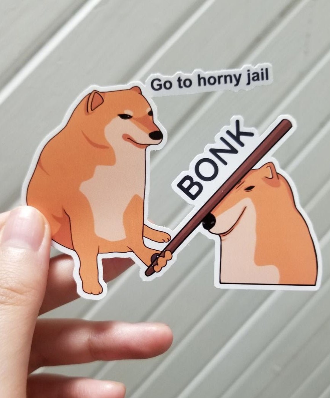 Bonk Meme Sticker Cheems Go to Horny Jail - Etsy Canada