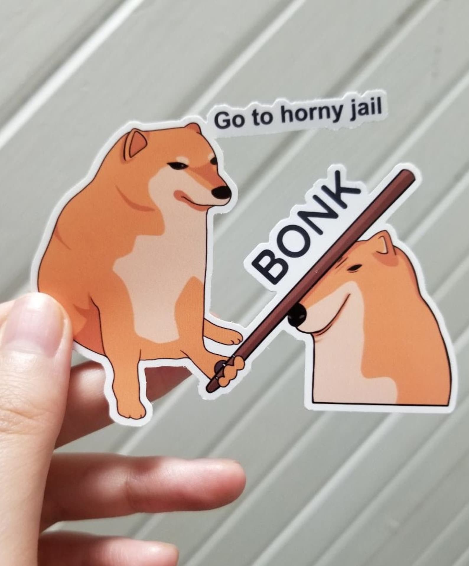 Bonk Meme Sticker, Cheems Go to Horny Jail - Etsy Canada