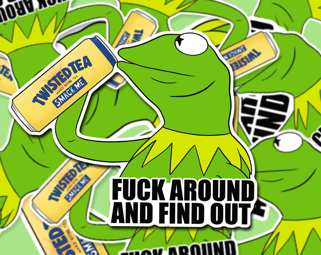 Kermit the Frog Drinking Twisted Tea Sticker but That's - Etsy