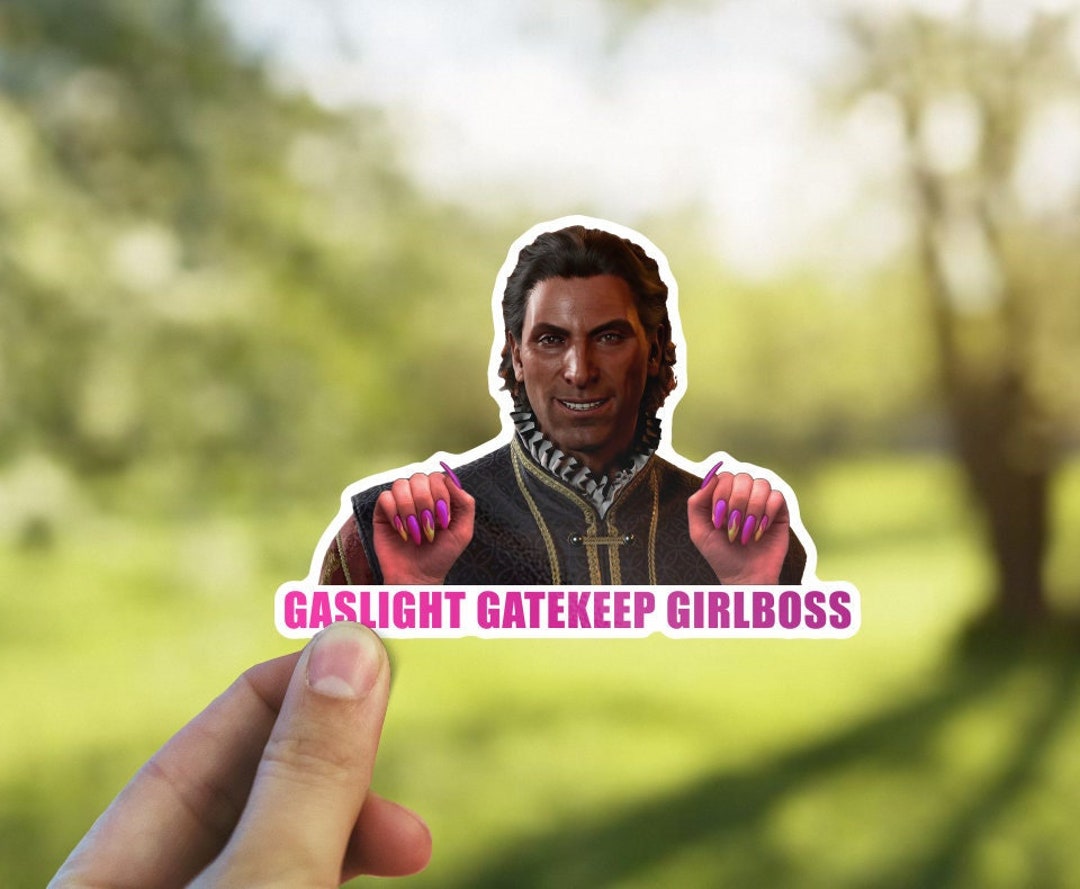 Raphael Sticker Gaslight Gatekeep Girlboss, Funny Raphael BG3 Decal - Etsy