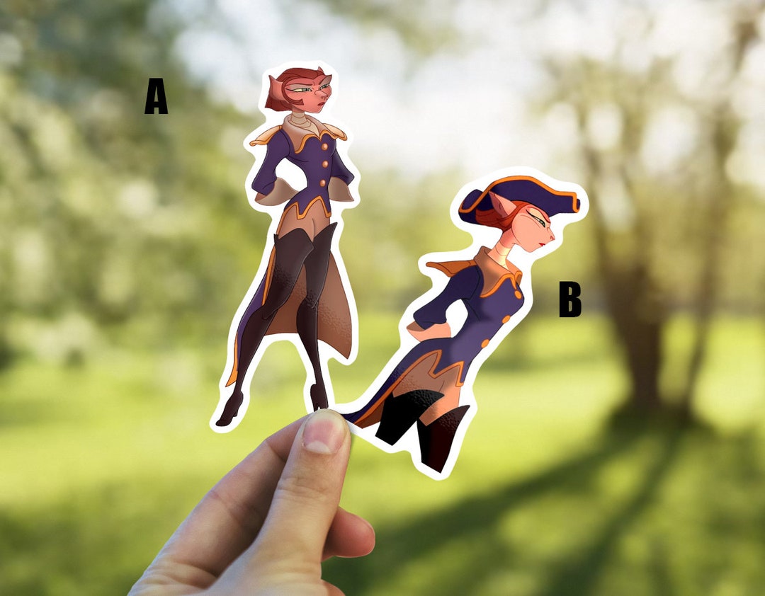 Captain Amelia Sticker, Treasure Planet Decal - Etsy
