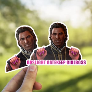 Raphael Sticker Gaslight Gatekeep Girlboss, Funny Raphael BG3 Decal - Etsy