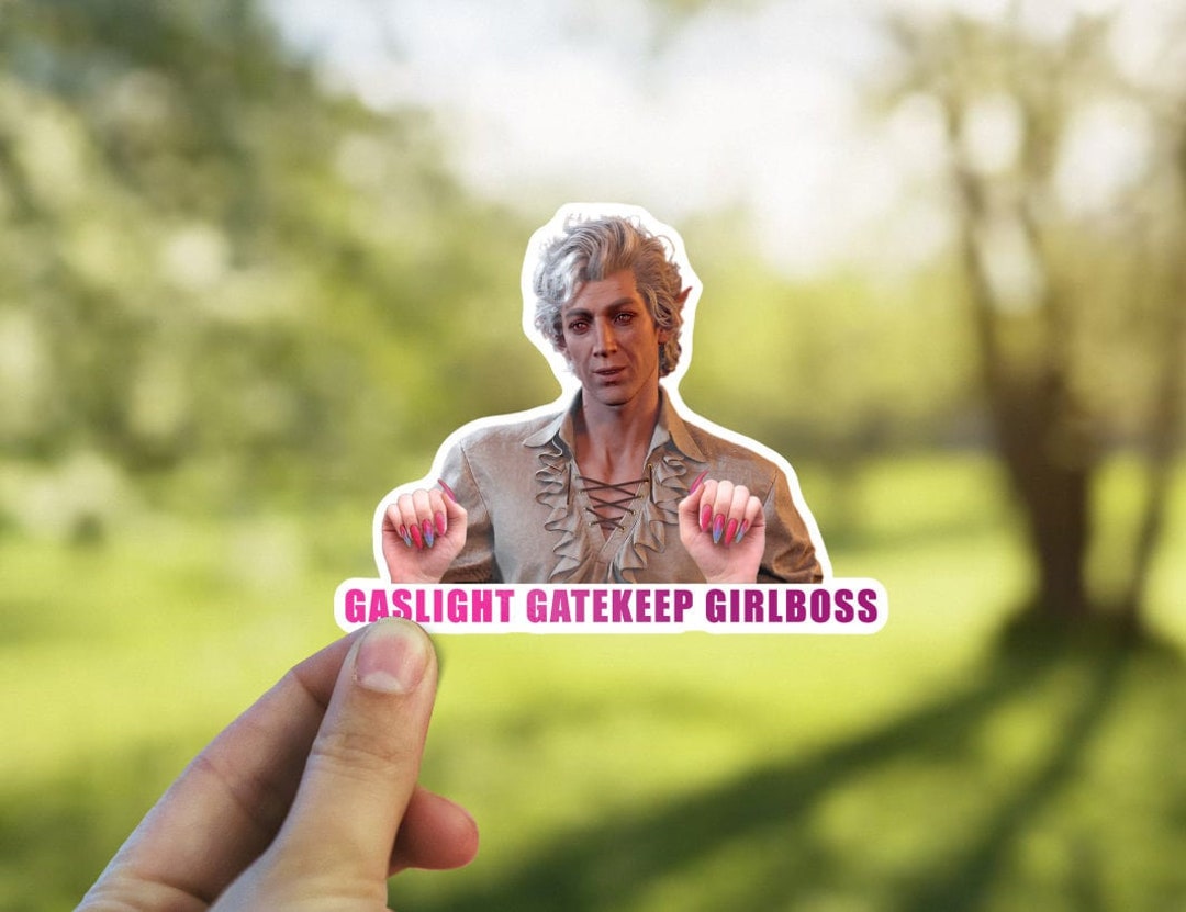 Astarion Sticker Gaslight Gatekeep Girlboss, Funny Astarion Decal - Etsy