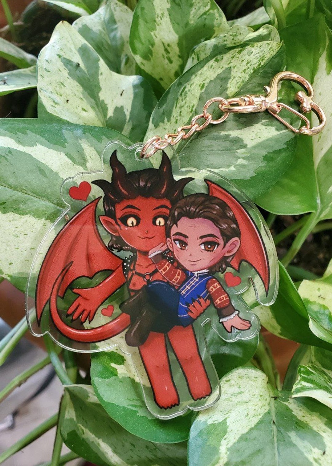 Raphael and Haarlep Keychain, Raphael Acrylic Keychain - Etsy