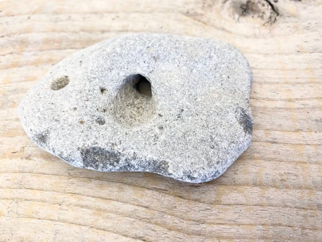 Light Stone With Natural Hole, Sea Stone Pendant, Unique Beach Stone ...