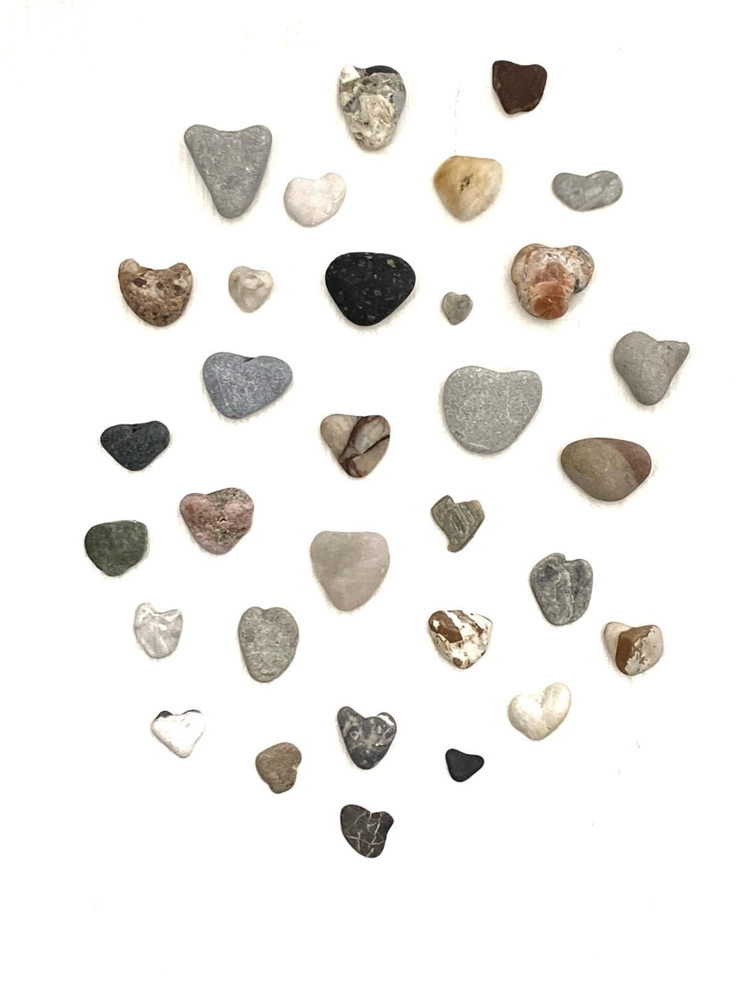 Collection of Natural Stones in the Shape of a Heart, Stone Hearts ...