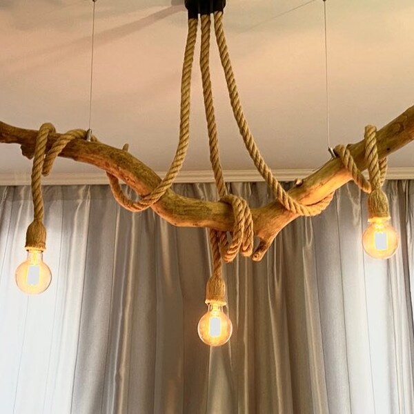 Coastal Rope Pendant Light - Etsy