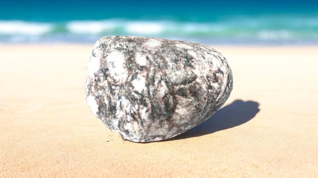Large Baltic Sea Stone: Purple Beach Rock, Aquarium Decor,(4.3 Inches ...
