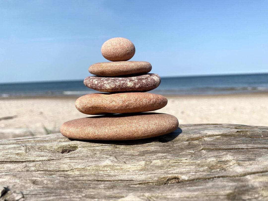 5 Flat Beach Stones, Natural Sea Stones, Sea Pebbles, Coastal Home ...