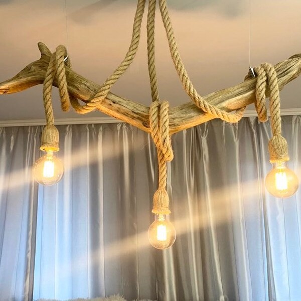 Coastal Rope Pendant Light - Etsy