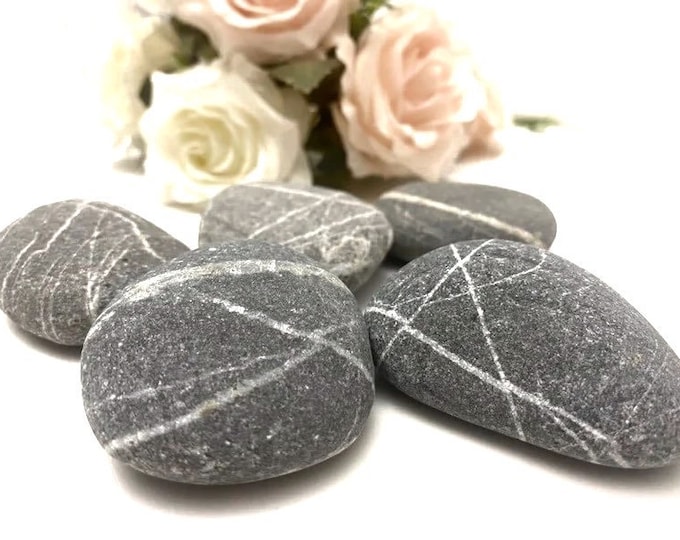60 Unique Beach Stones, Small Beach Stones, Fish Tank Decor, Aquarium ...