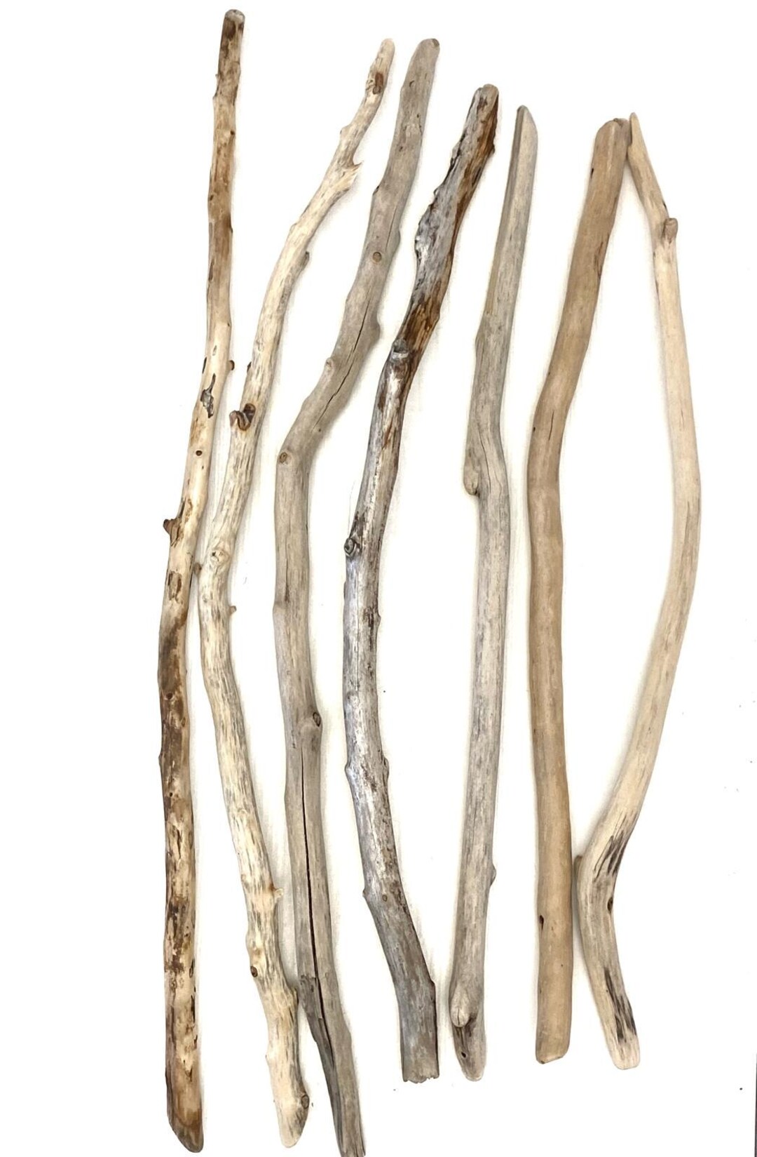 7 Unique Branches 22.0" - 26.7'' (56 - 68 Cm), Wooden Sticks for ...