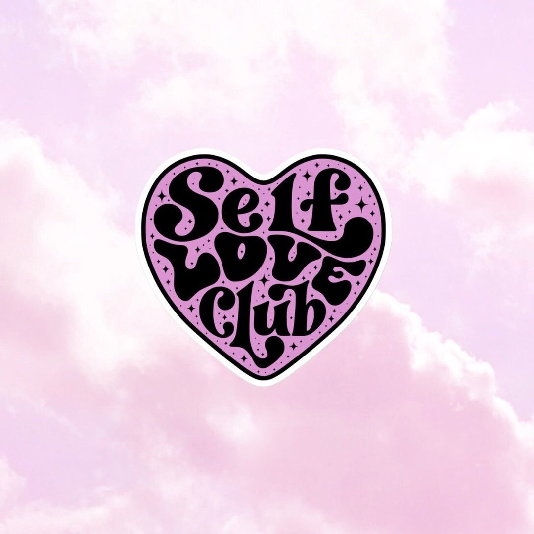 Self Love Club Purple Graphic Heart Graphic Bubble-free Diary Planner ...
