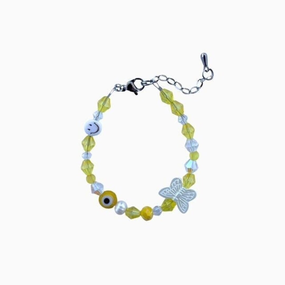 Happy Smiley Face, Butterfly, Greek Evil Eye Sparkly Bicone, Freshwater ...