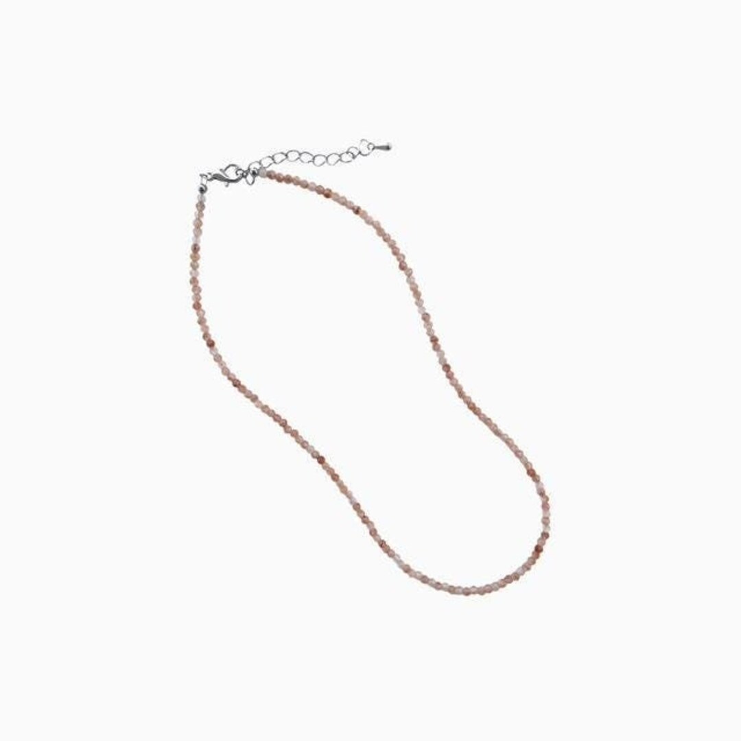Sparkly Faceted Dainty Golden Orange Sunstone Crystal Gemstone Women's ...