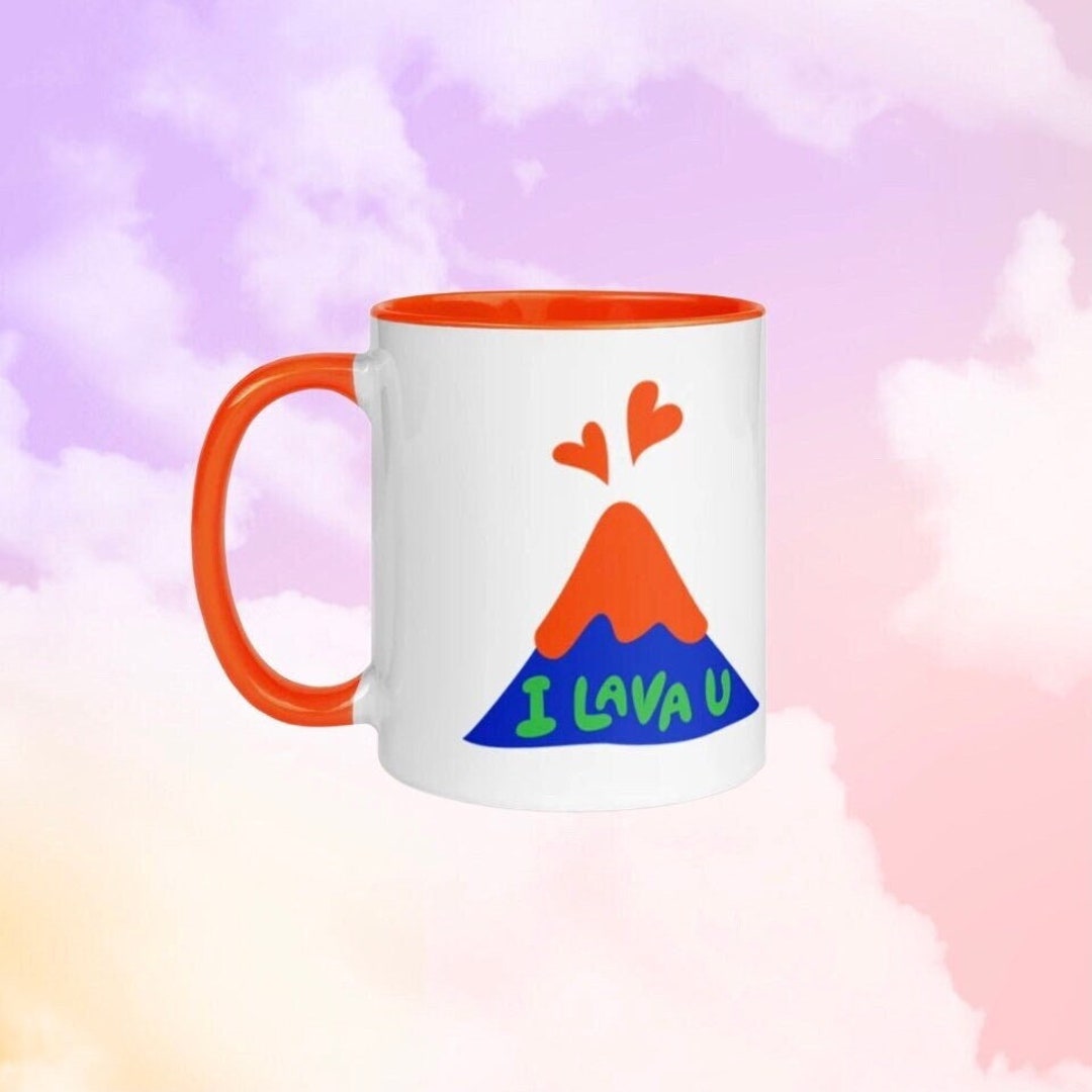 VALENTINE'S DAY I Lava You Cute Love Fun Volcano Graphic Morning Coffee ...