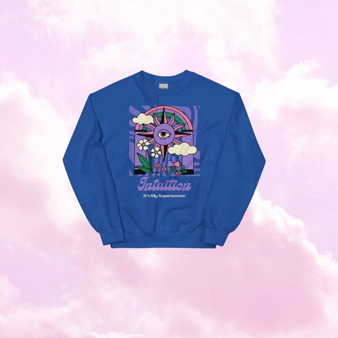 NEW ARRIVAL Intuition It's My Superpower Fun Cool Purple Eye Graphic ...